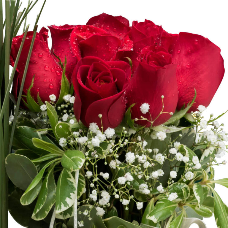 Arreglo Floral Jardín de 9 Rosas - Florería La Fleur, Montevideo, Uruguay